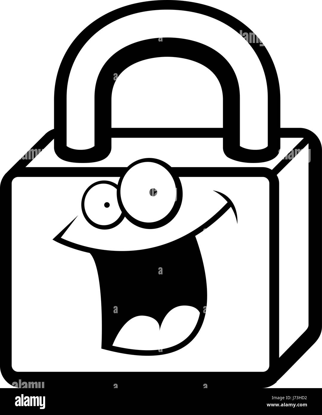 A cartoon metal lock happy and smiling Stock Vector Image & Art - Alamy