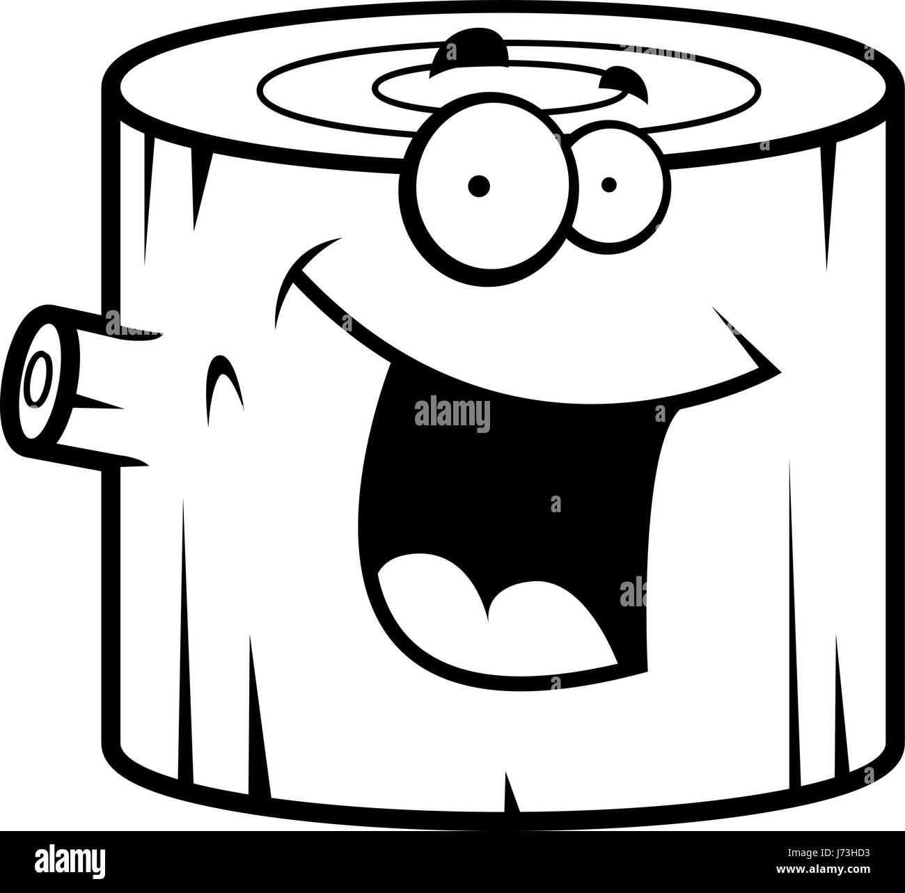 Cartoon Log Black And White