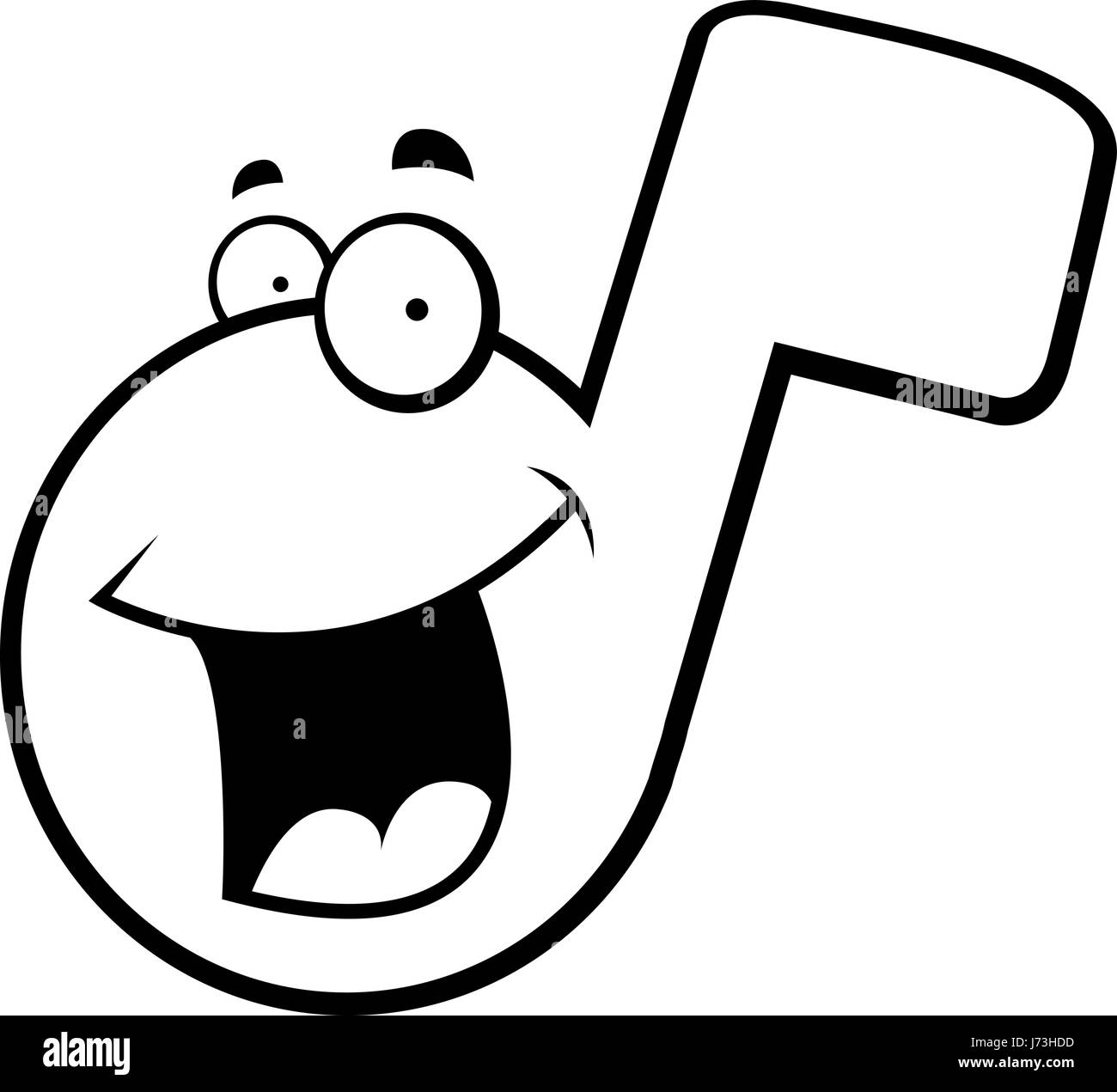 Cartoon music note smiling happy hi-res stock photography and images ...