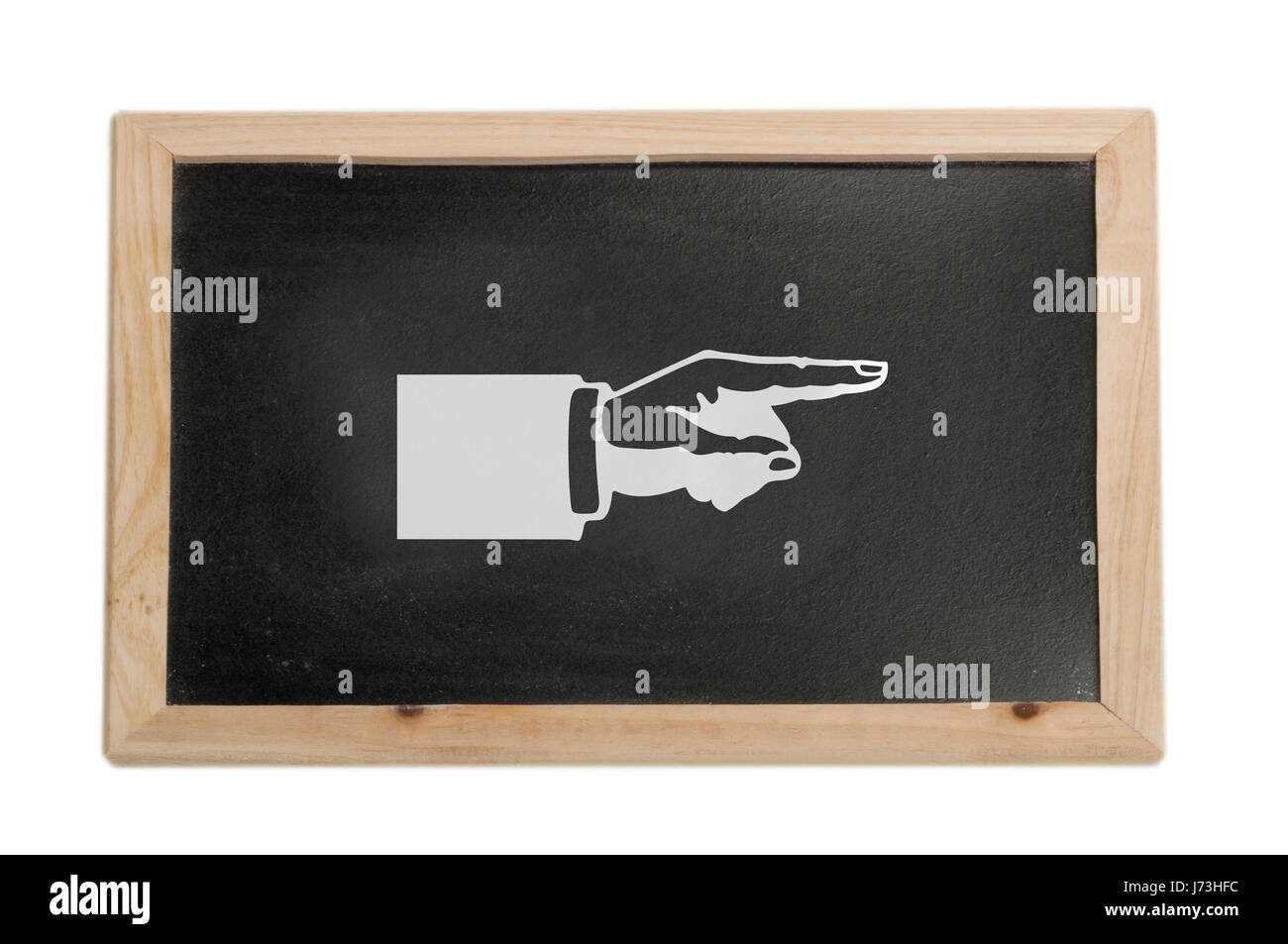 blackboard with direction note Stock Photo - Alamy