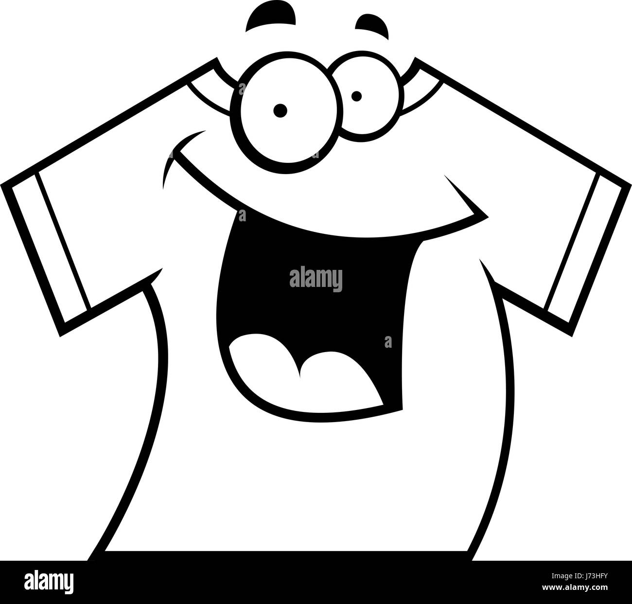 A cartoon white shirt happy and smiling Stock Vector Image & Art - Alamy