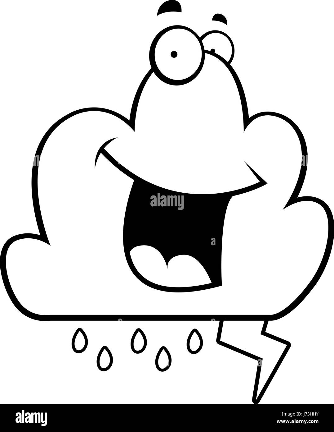 A cartoon storm cloud smiling and happy Stock Vector Image & Art - Alamy