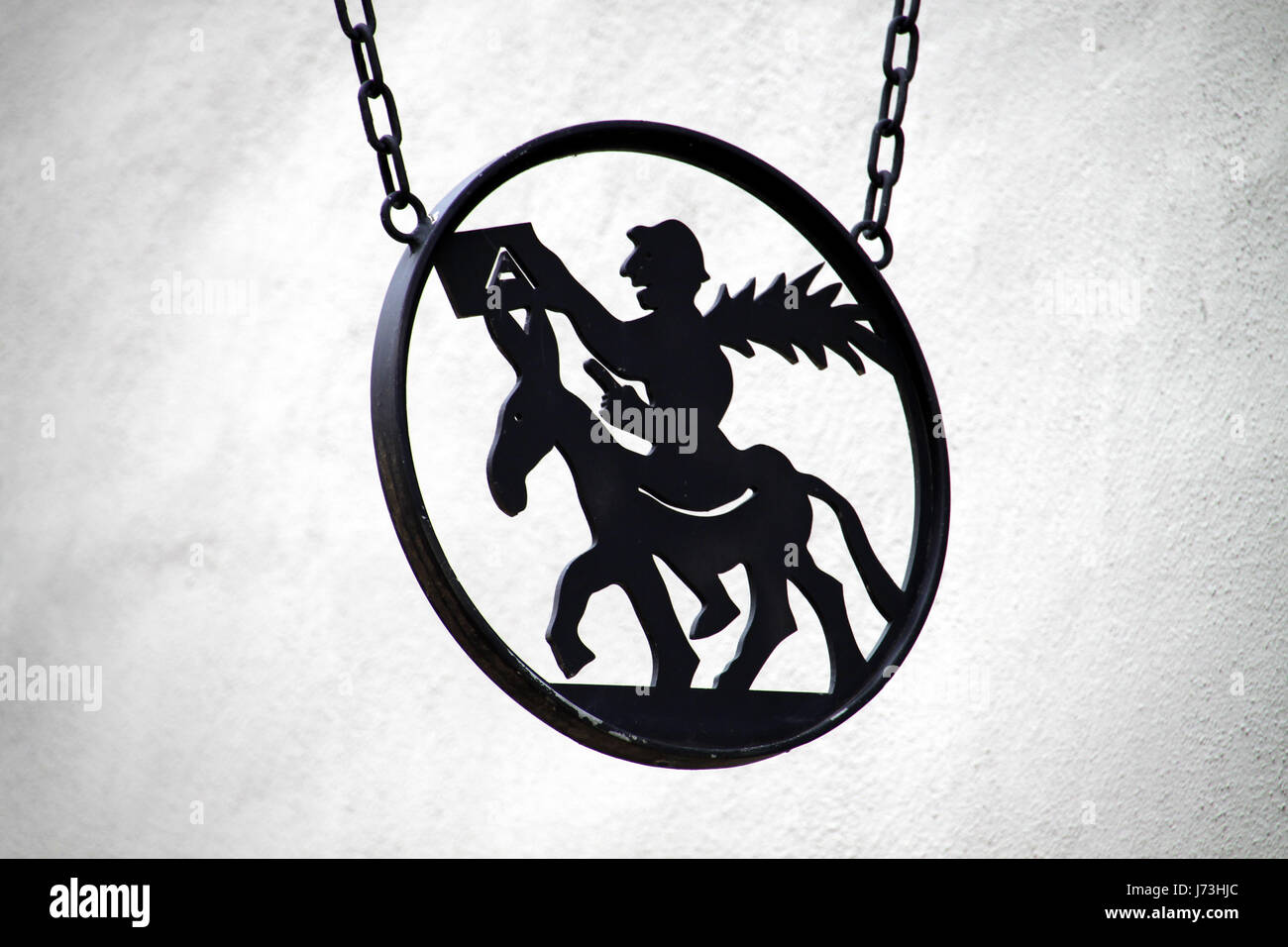 donkey rider equestrian bracket shop sign shield switzerland saxony ...