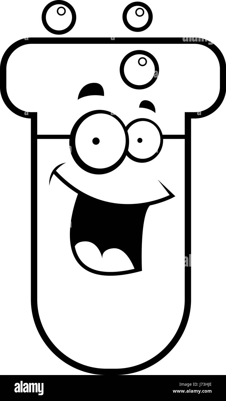 A cartoon test tube smiling and happy Stock Vector Image & Art - Alamy