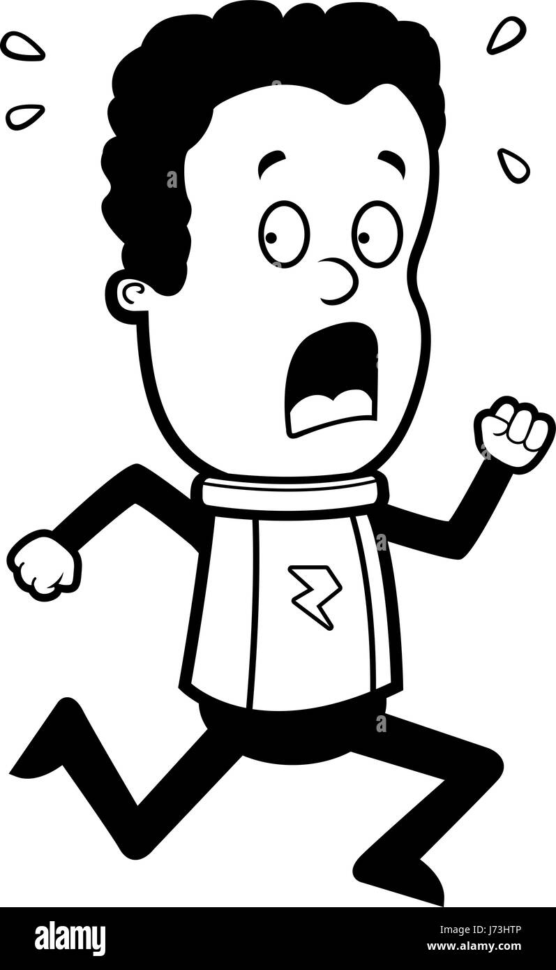 A cartoon child astronaut running in fear Stock Vector Image & Art - Alamy