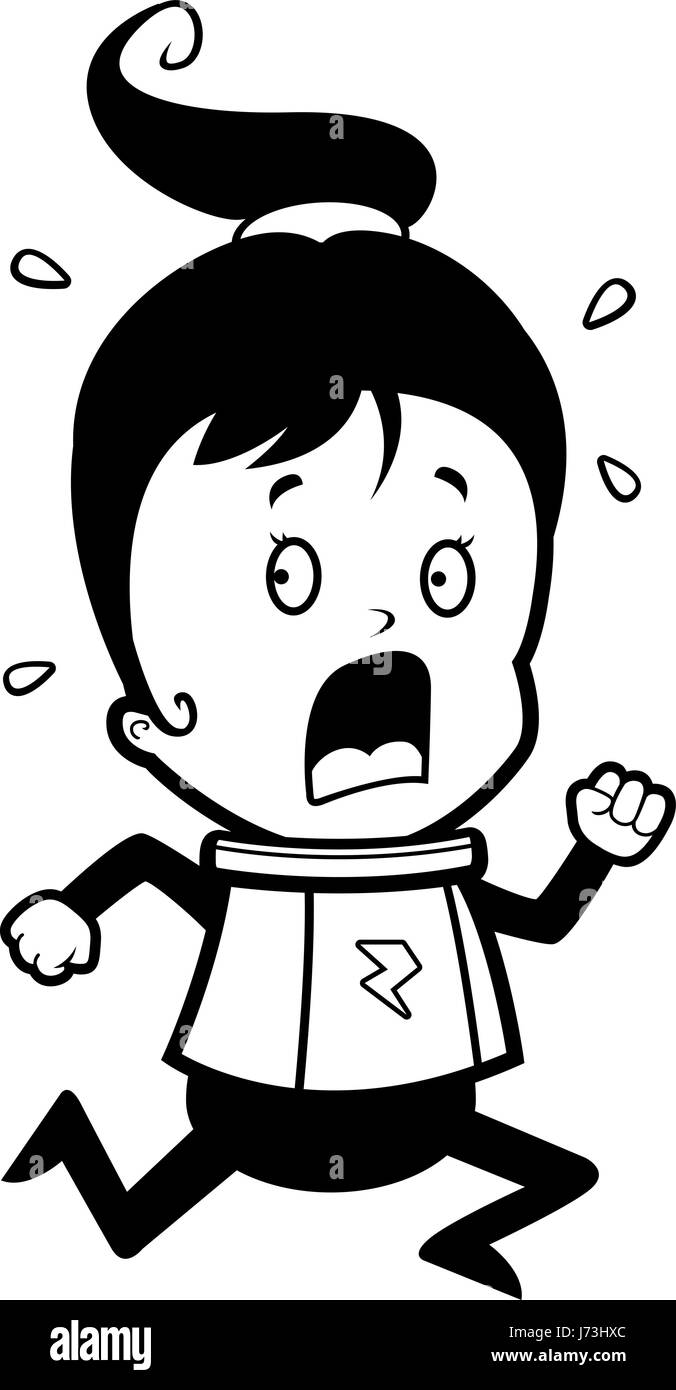 A cartoon child astronaut running in a panic Stock Vector Image & Art ...