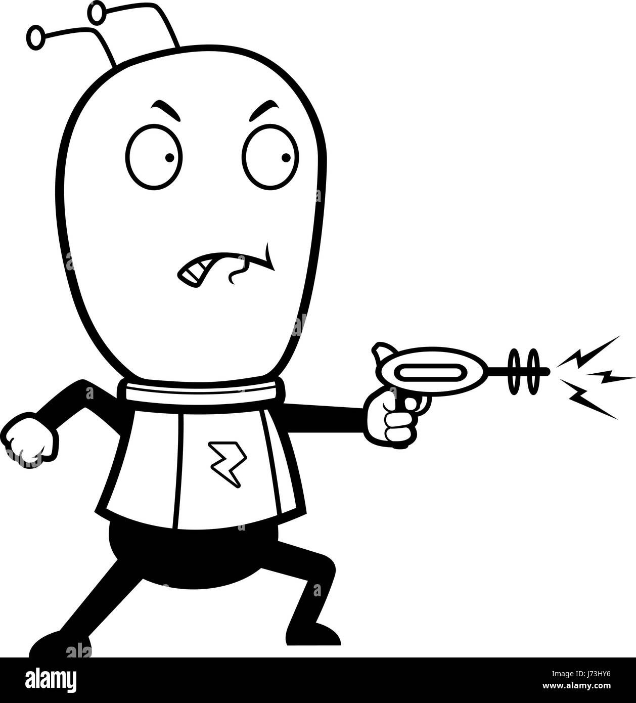 Cartoon alien ray gun hi-res stock photography and images - Alamy