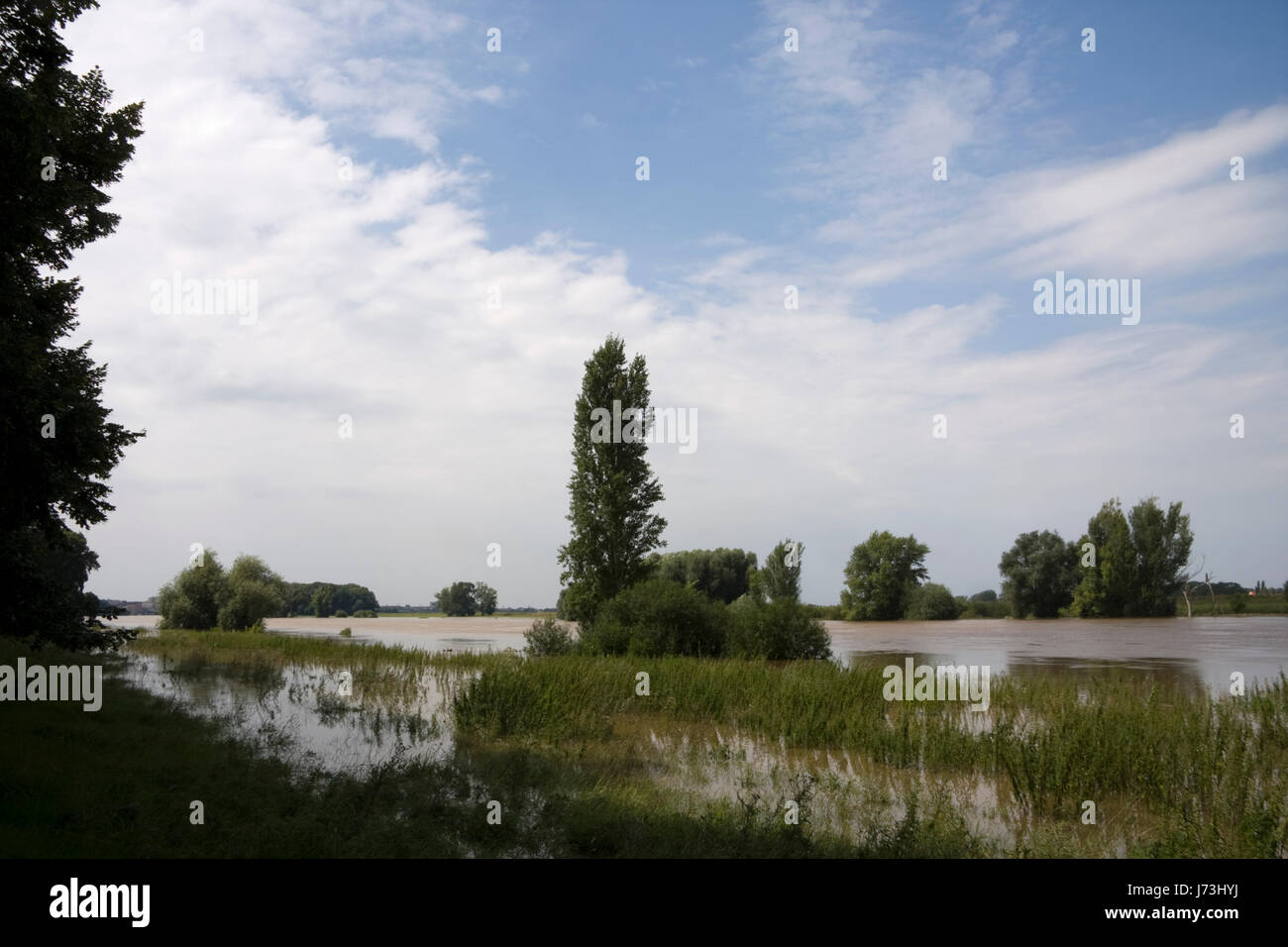 flood bank of a river river-bank water level flow ceramic tiles ...