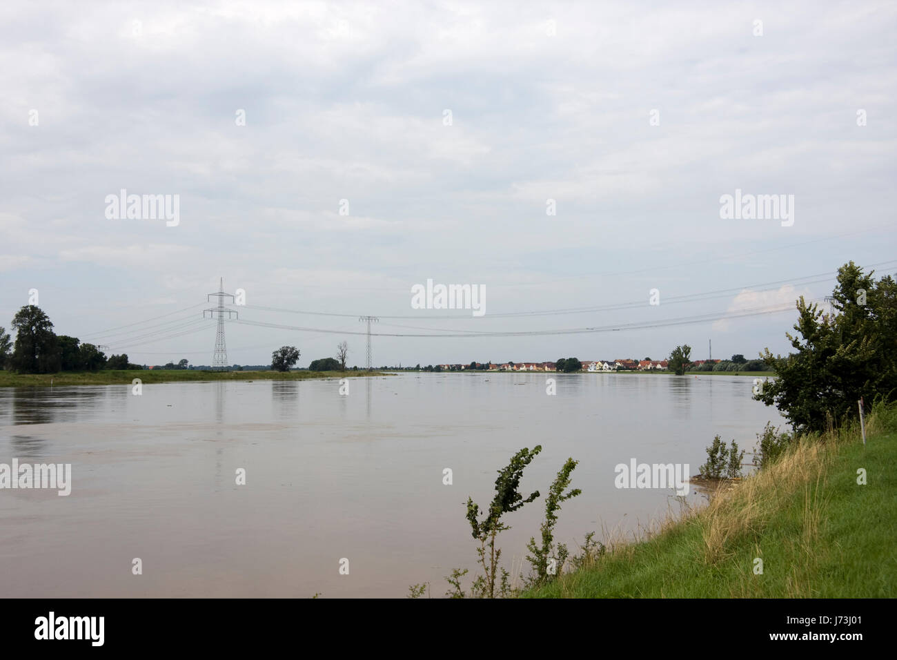 flood bank of a river river-bank water level river water flow ceramic ...