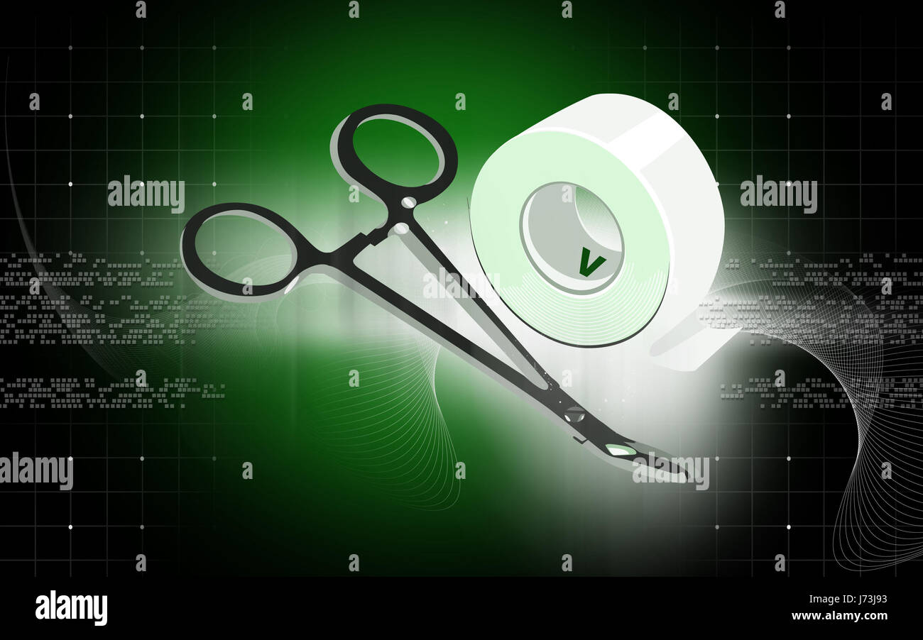 bandage scissors scissor cotton cassette tape sound carrier application ...