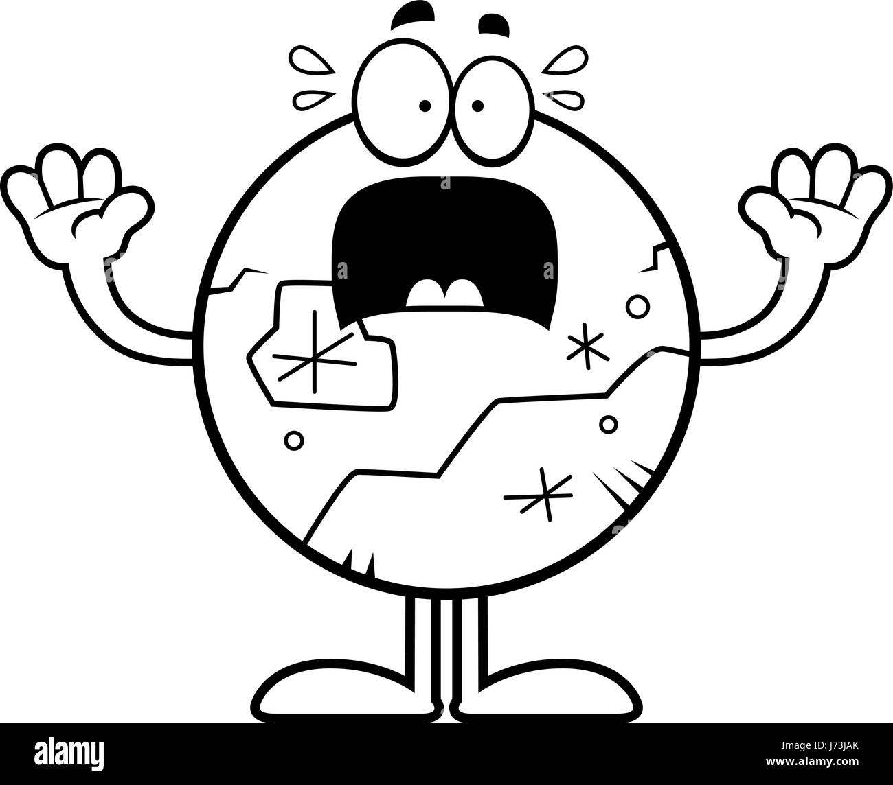 A cartoon illustration of Pluto looking scared Stock Vector Image & Art ...