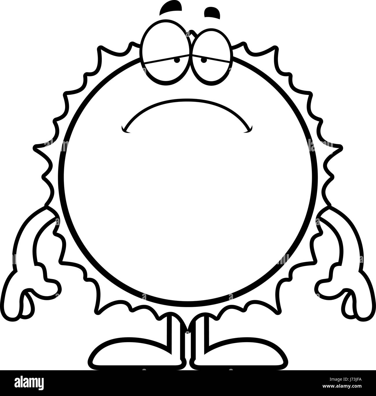 A cartoon illustration of the Sun looking sad Stock Vector Image & Art ...