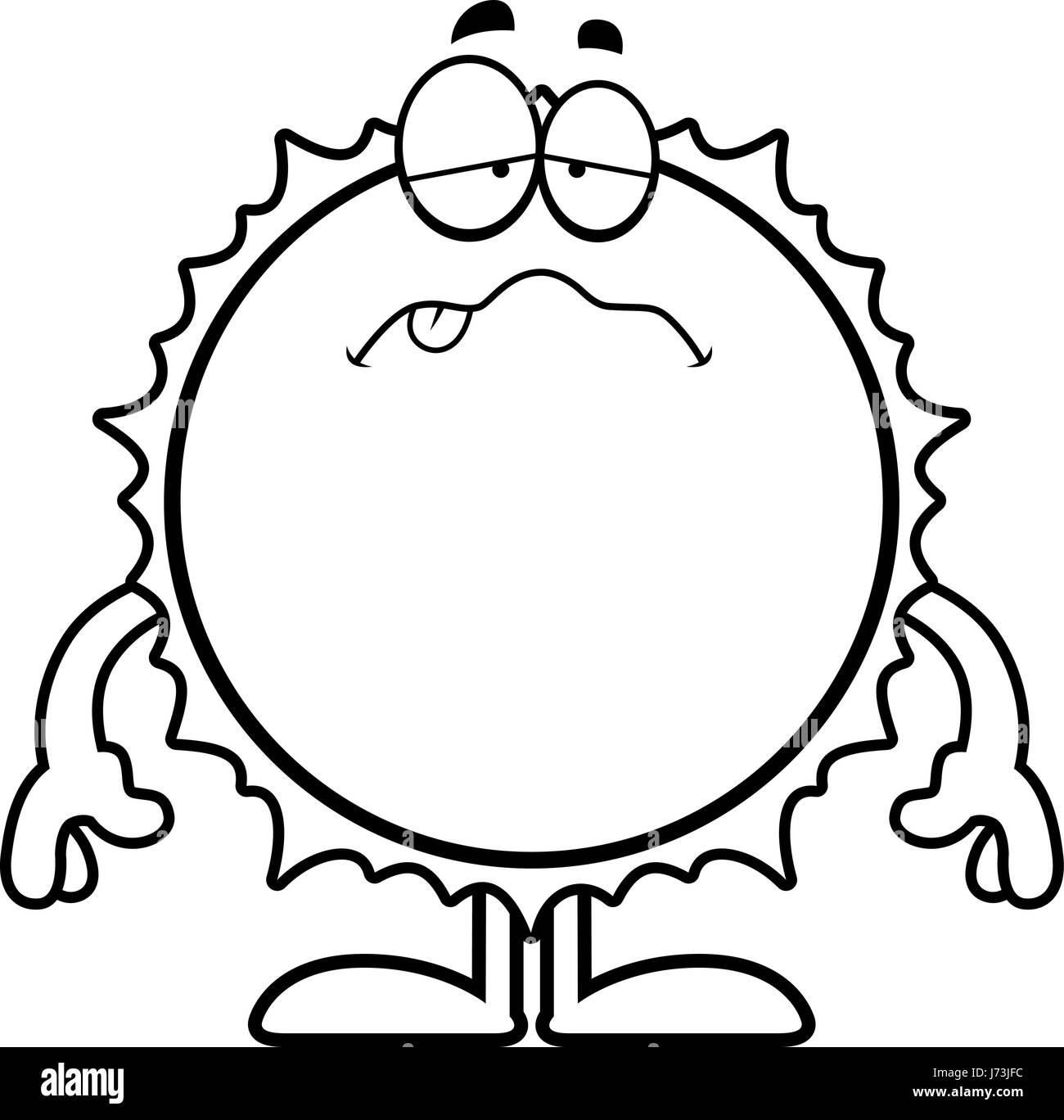 A cartoon illustration of the Sun looking sick Stock Vector Image & Art ...