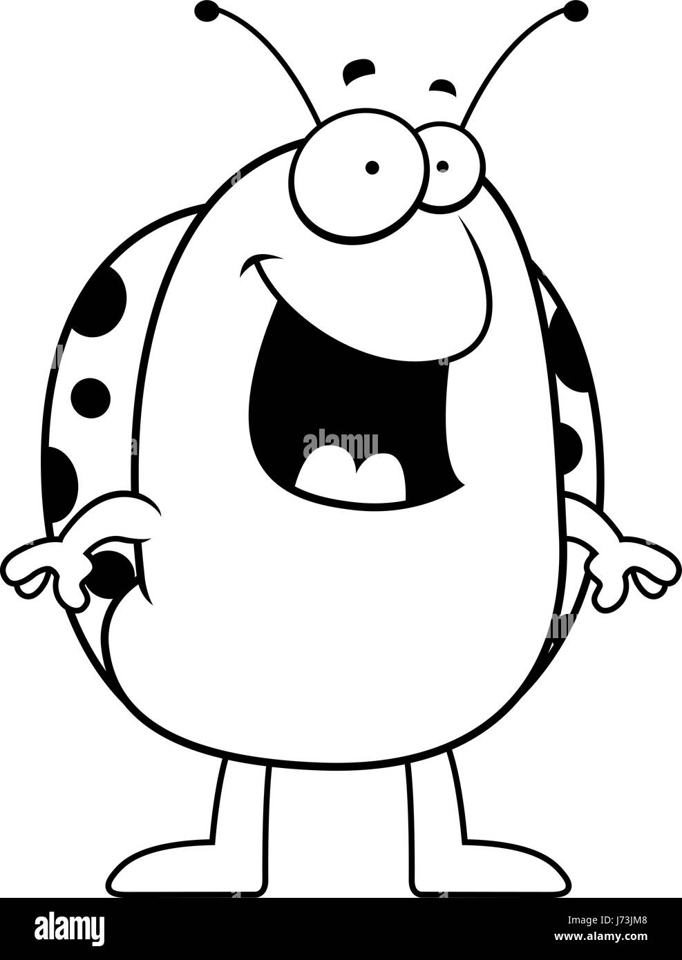 A happy cartoon ladybug standing and smiling Stock Vector Image & Art ...