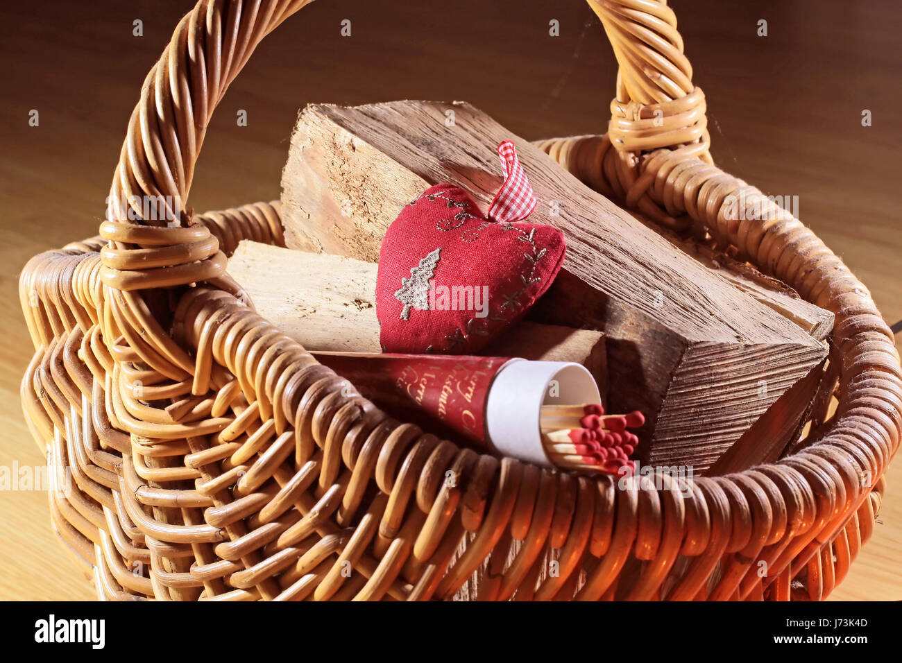basket of firewood Stock Photo - Alamy