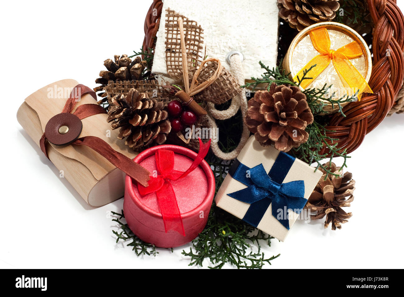 Original Vintage Christmas Cornucopia Painting by La Plant red ...