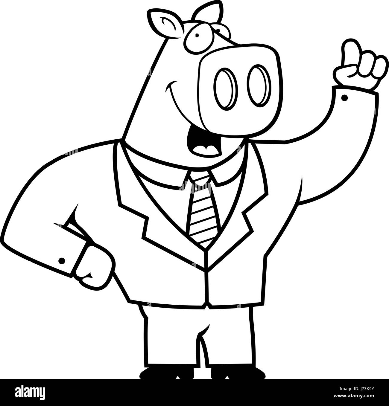 Happy pig in Black and White Stock Photos & Images - Alamy