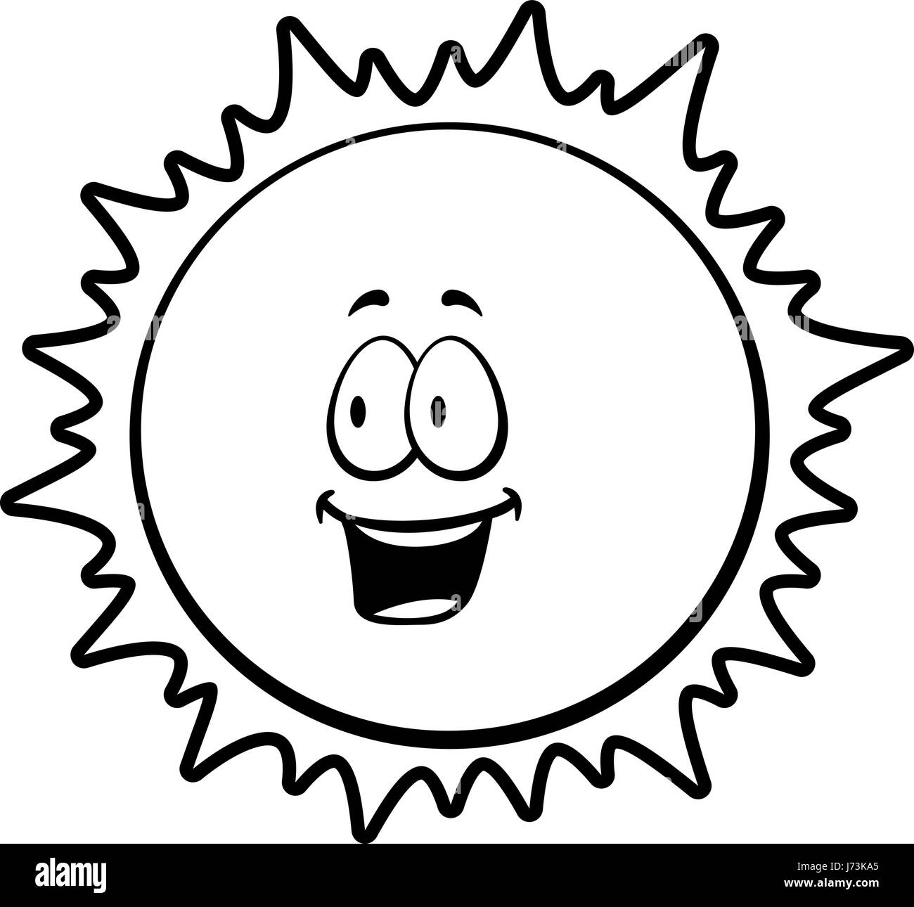 A cartoon yellow sun smiling and happy Stock Vector Image & Art - Alamy