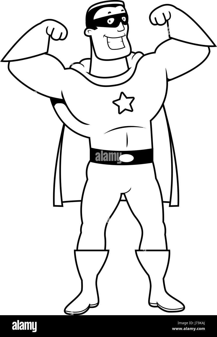 A cartoon superhero man in a red costume Stock Vector Image & Art - Alamy