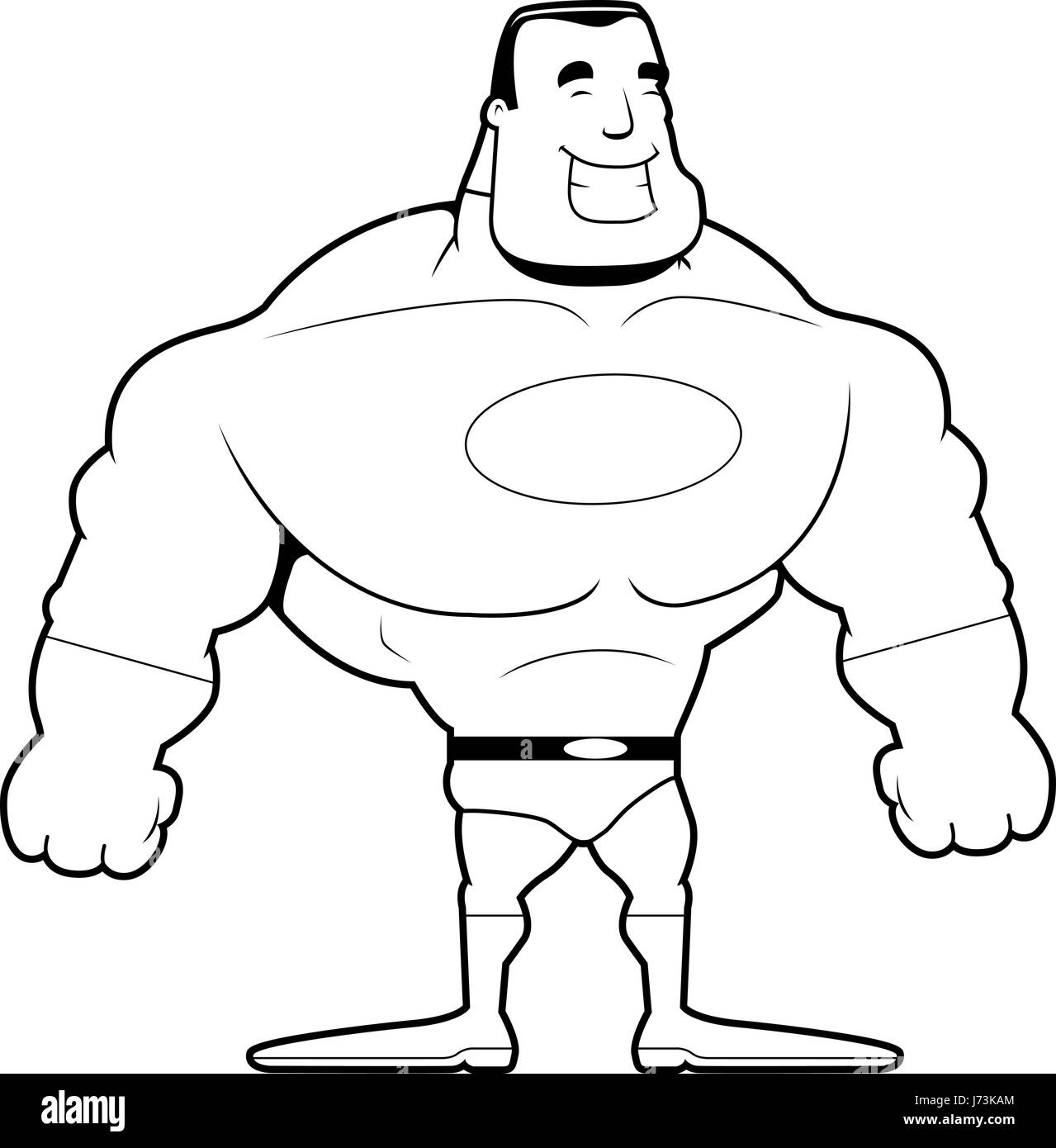 A happy cartoon superhero standing and smiling Stock Vector Image & Art ...