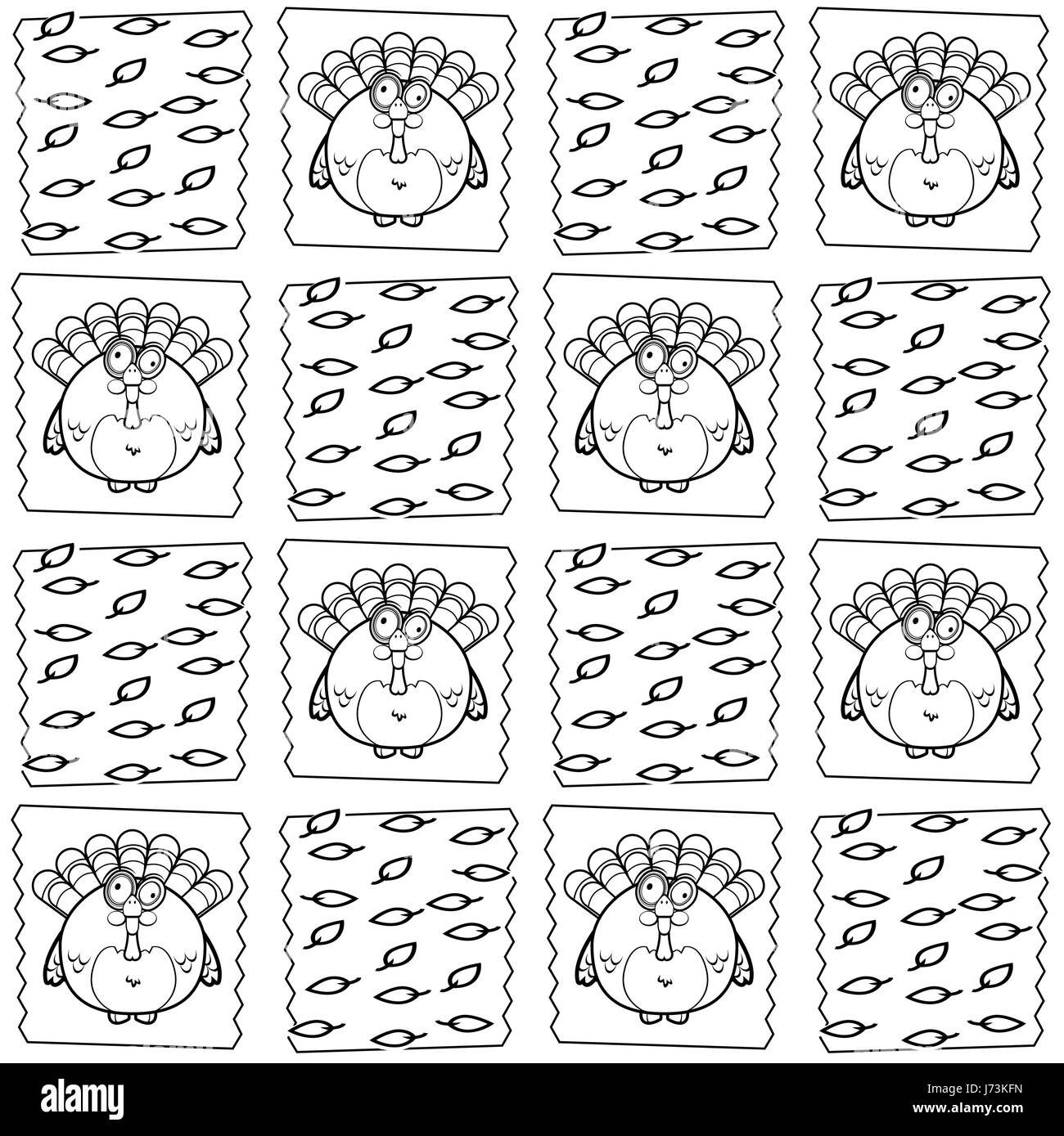 A seamless repeating cartoon pattern with a Thanksgiving theme Stock ...