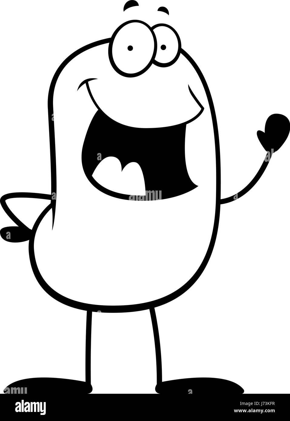 A happy cartoon thing waving and smiling Stock Vector Image & Art - Alamy