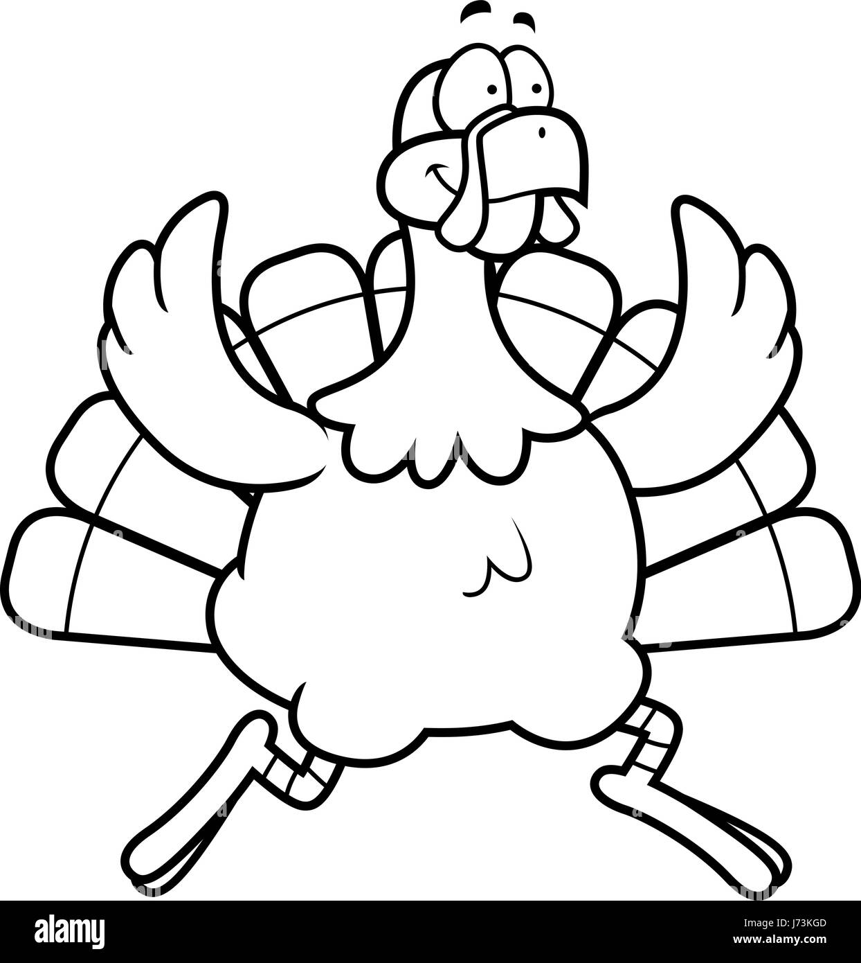 A happy cartoon turkey running and smiling Stock Vector Image & Art - Alamy