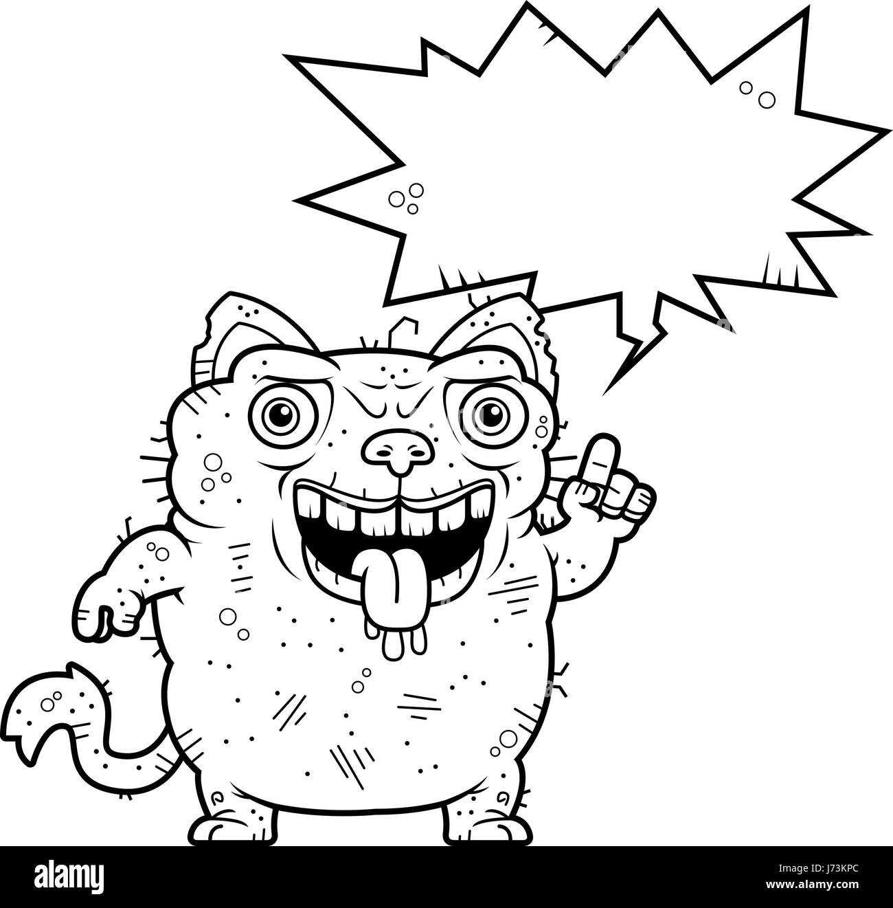 A cartoon illustration of an ugly cat talking Stock Vector Image & Art ...