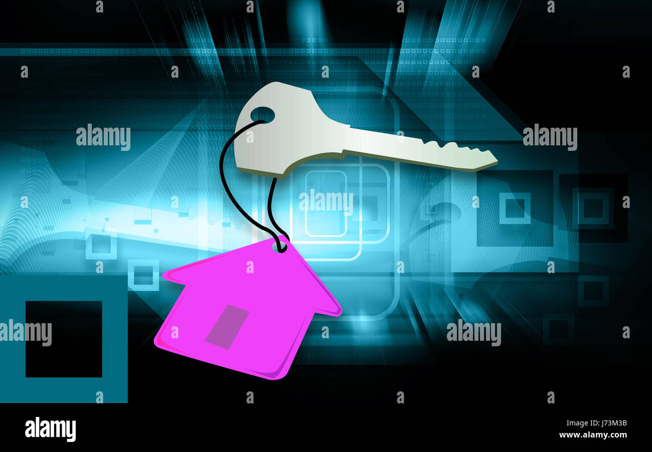 key security safety house building illustration outdoor abstract ...