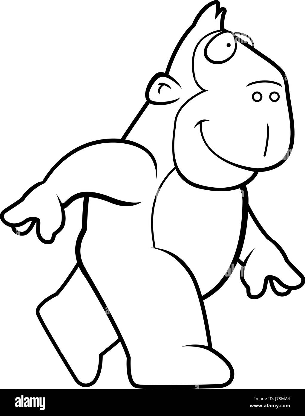 A happy cartoon ape walking and smiling Stock Vector Image & Art - Alamy