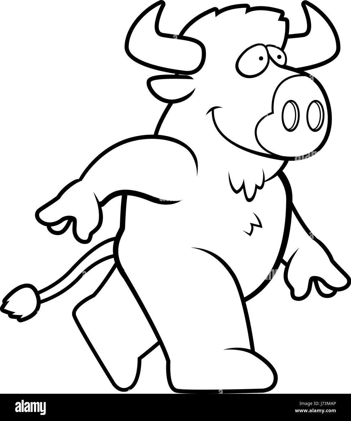 Buffalo walking Stock Vector Images - Alamy
