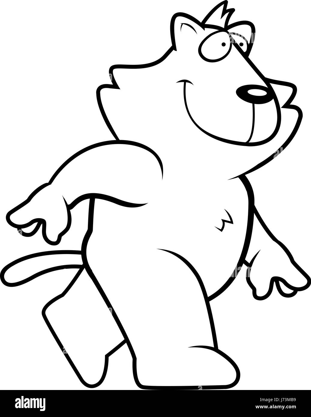 A happy cartoon cat walking and smiling Stock Vector Image & Art - Alamy