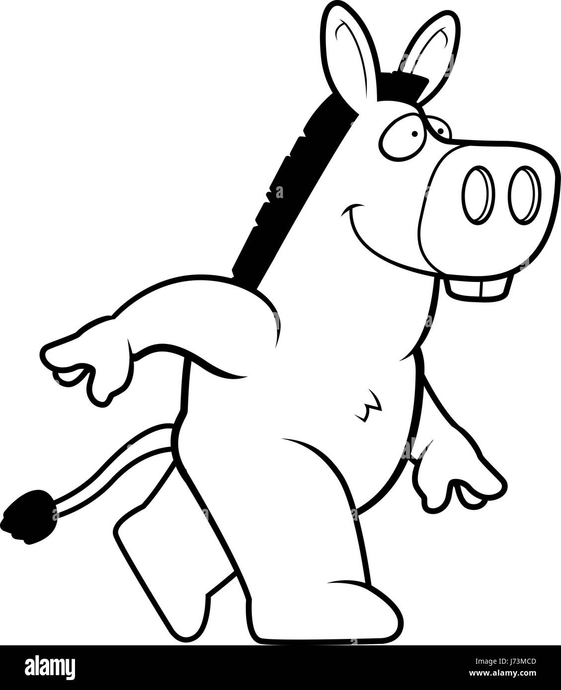 A happy cartoon donkey walking and smiling Stock Vector Image & Art - Alamy
