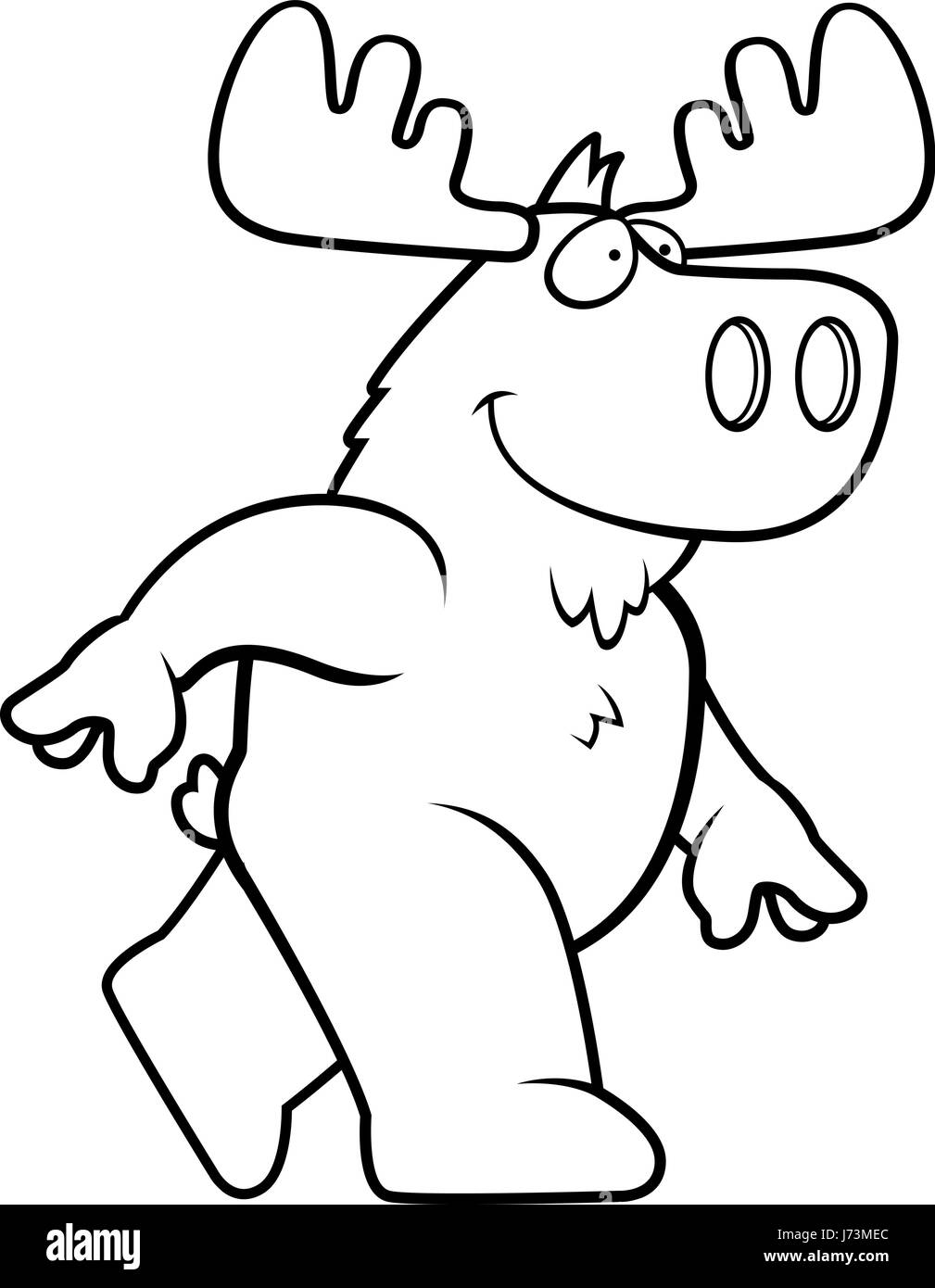 Cartoon smiling moose hi-res stock photography and images - Alamy