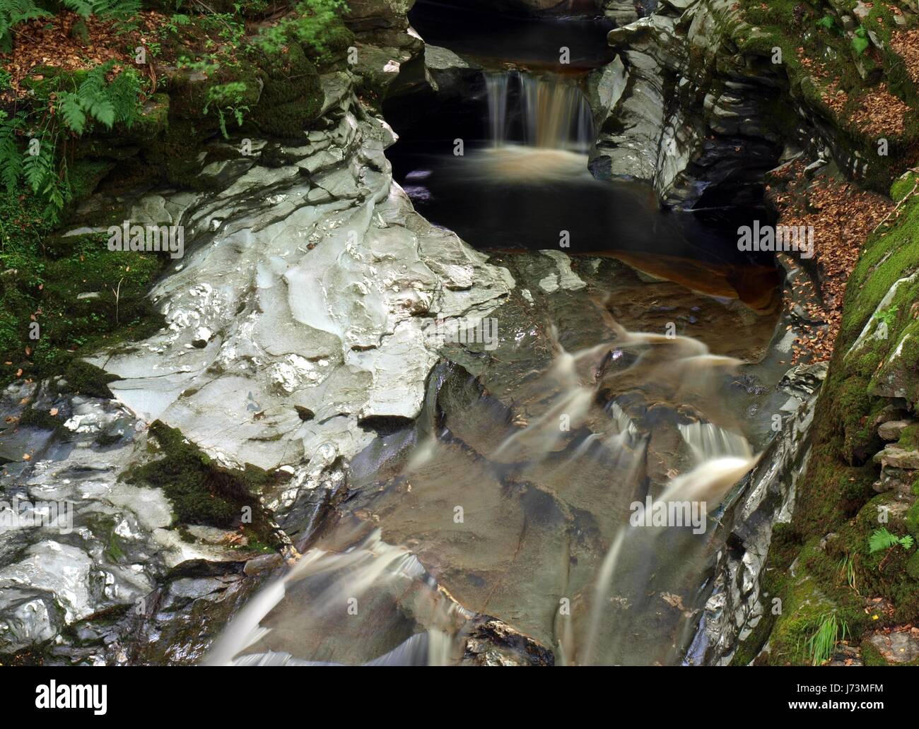detail waterfall hole whirlpool if detail waterfall ravine scotland ...