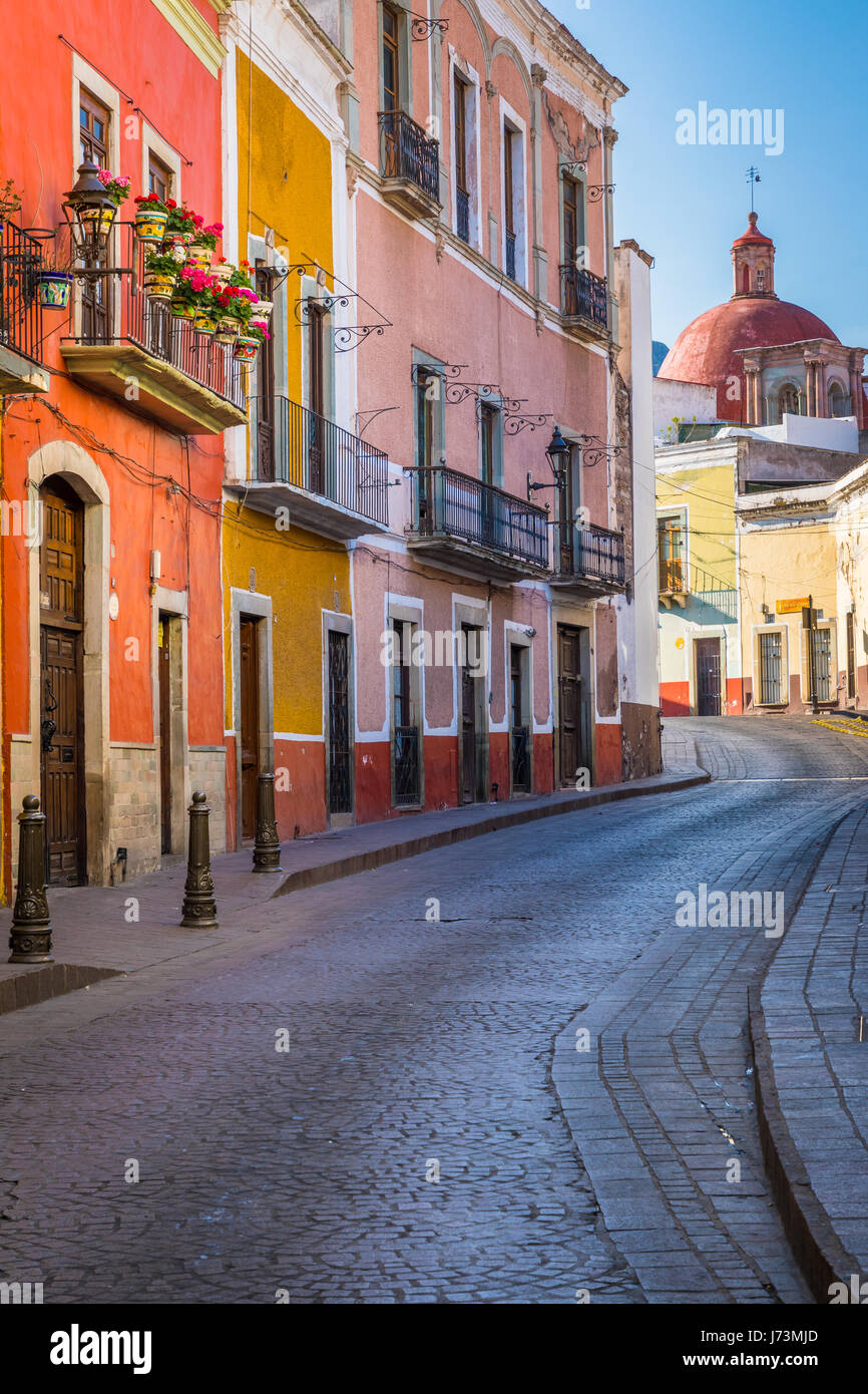 Street in Guanajuato, Mexico ------ Guanajuato is a city and ...