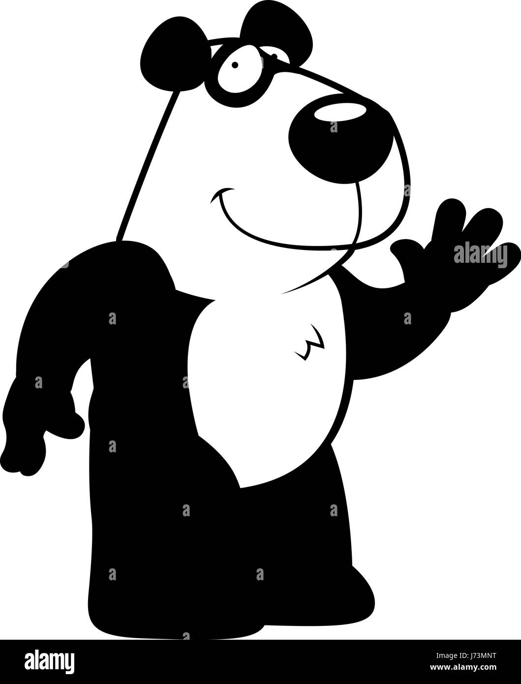 A happy cartoon panda waving and smiling Stock Vector Image & Art - Alamy