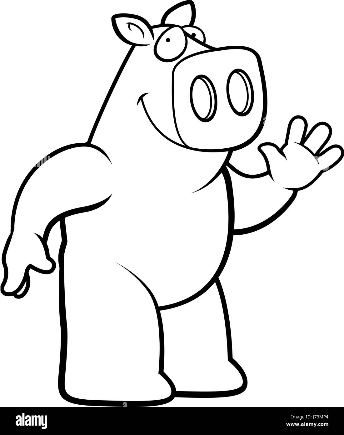 Waving pig Stock Vector Images - Alamy