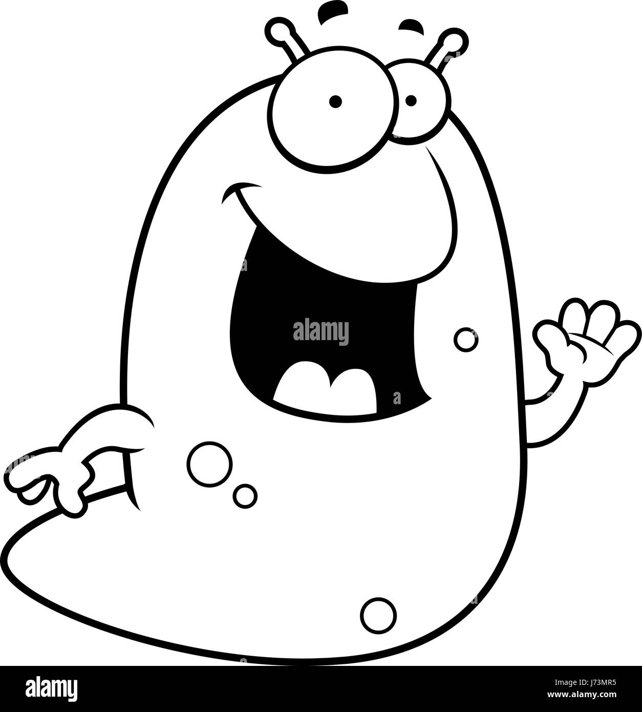 A happy cartoon slug waving and smiling Stock Vector Image & Art - Alamy