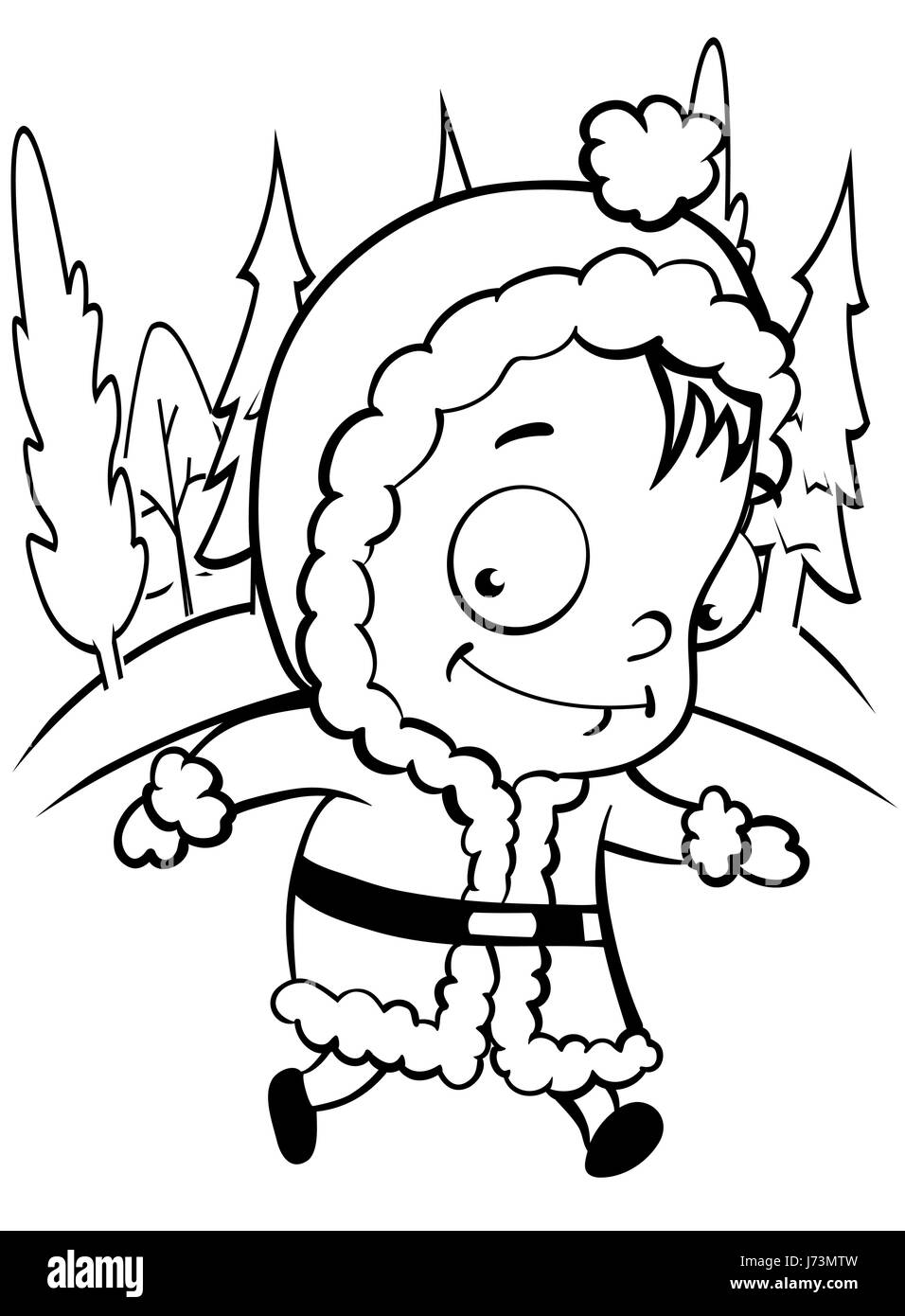 Child in snow kid Black and White Stock Photos & Images - Alamy