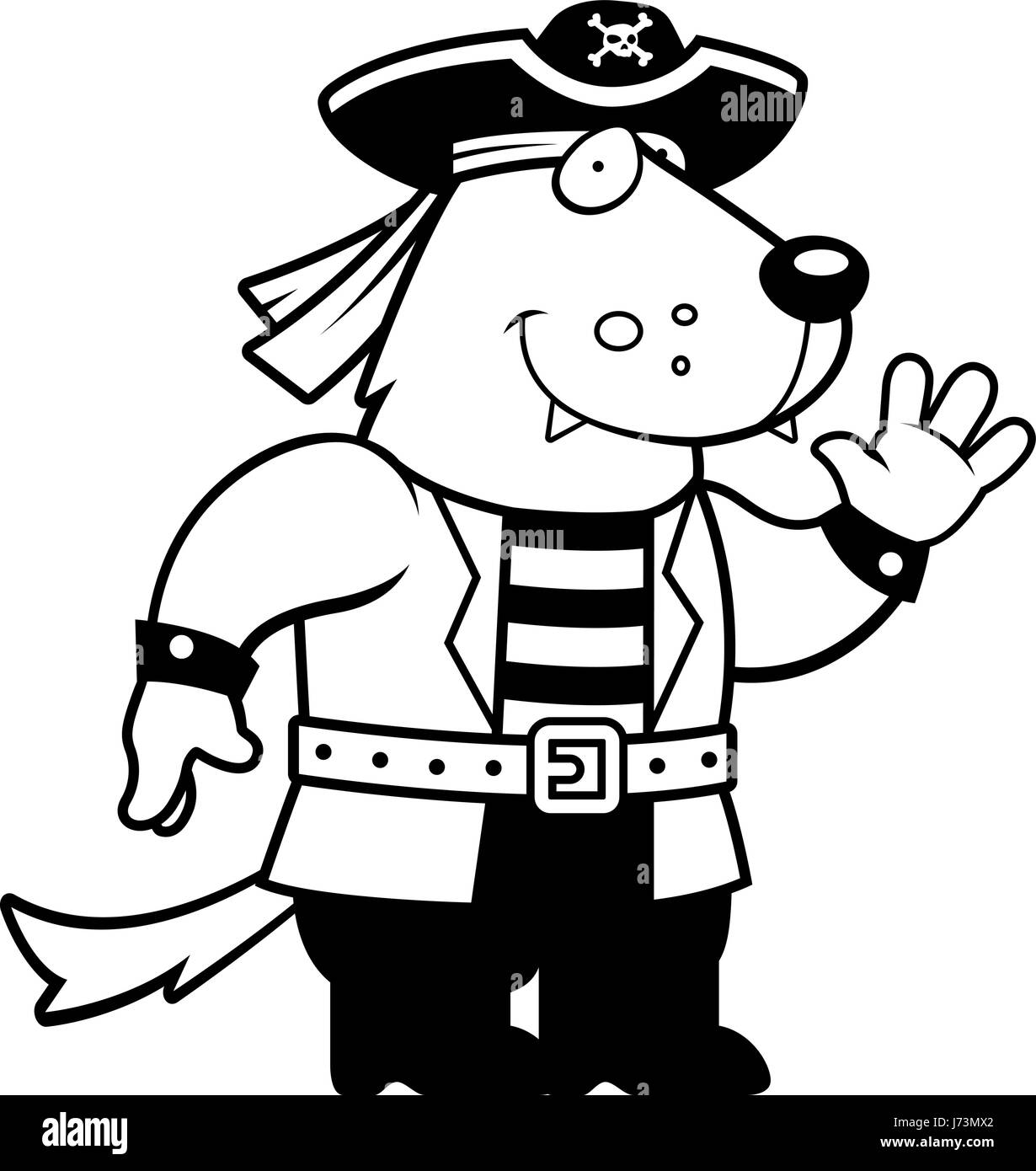 Cartoon waving wolf hi-res stock photography and images - Alamy