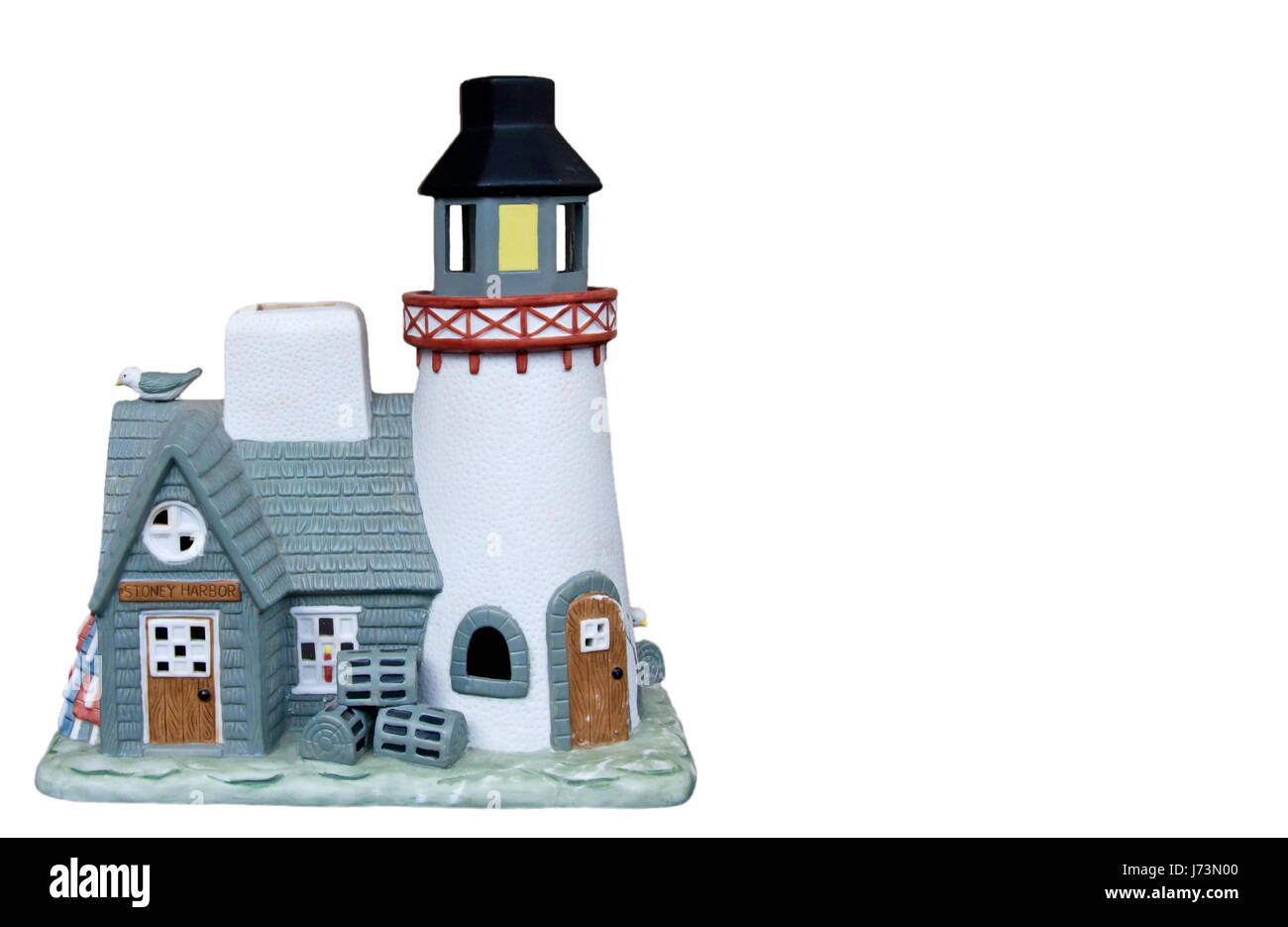 object isolated lighthouse house building tower shine shines bright ...
