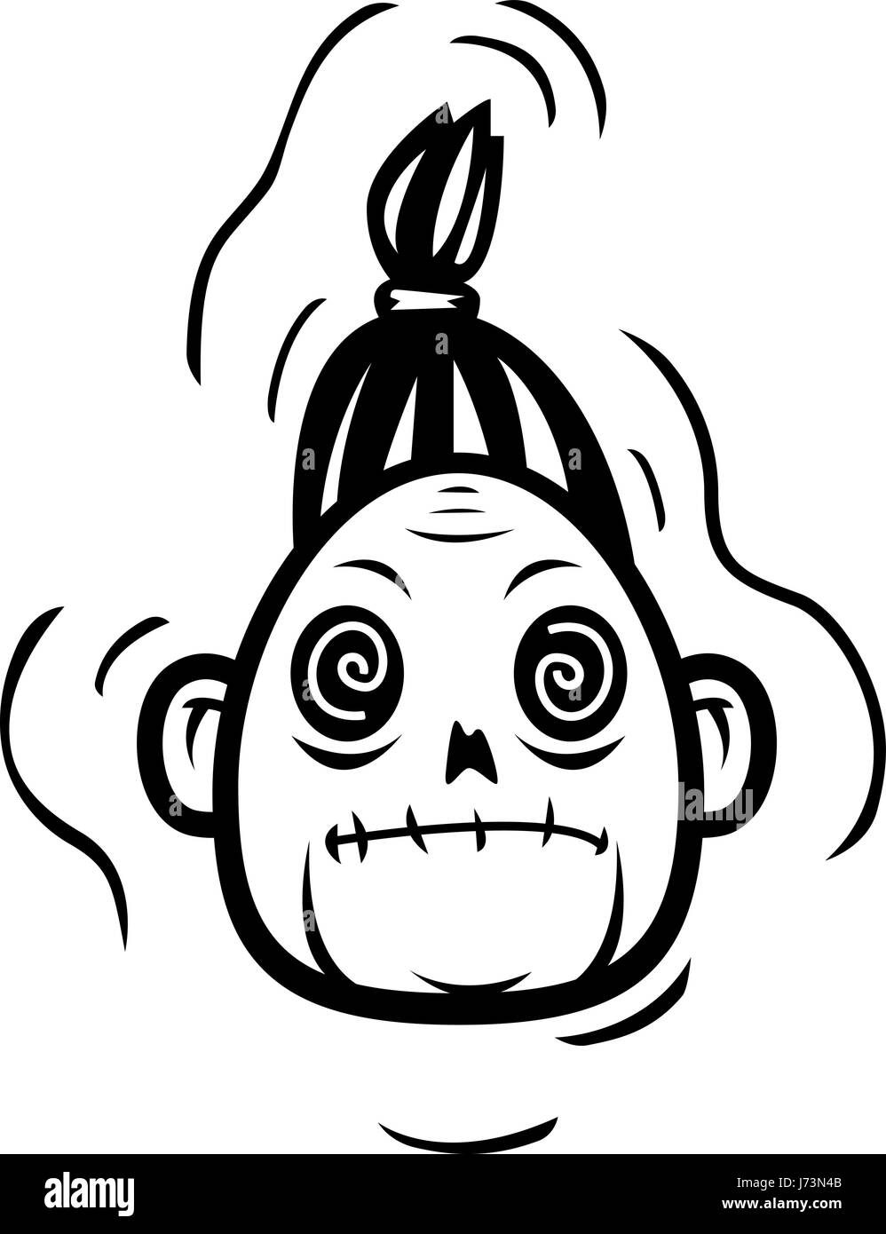 A cartoon undead zombie head illustration Stock Vector Image & Art - Alamy