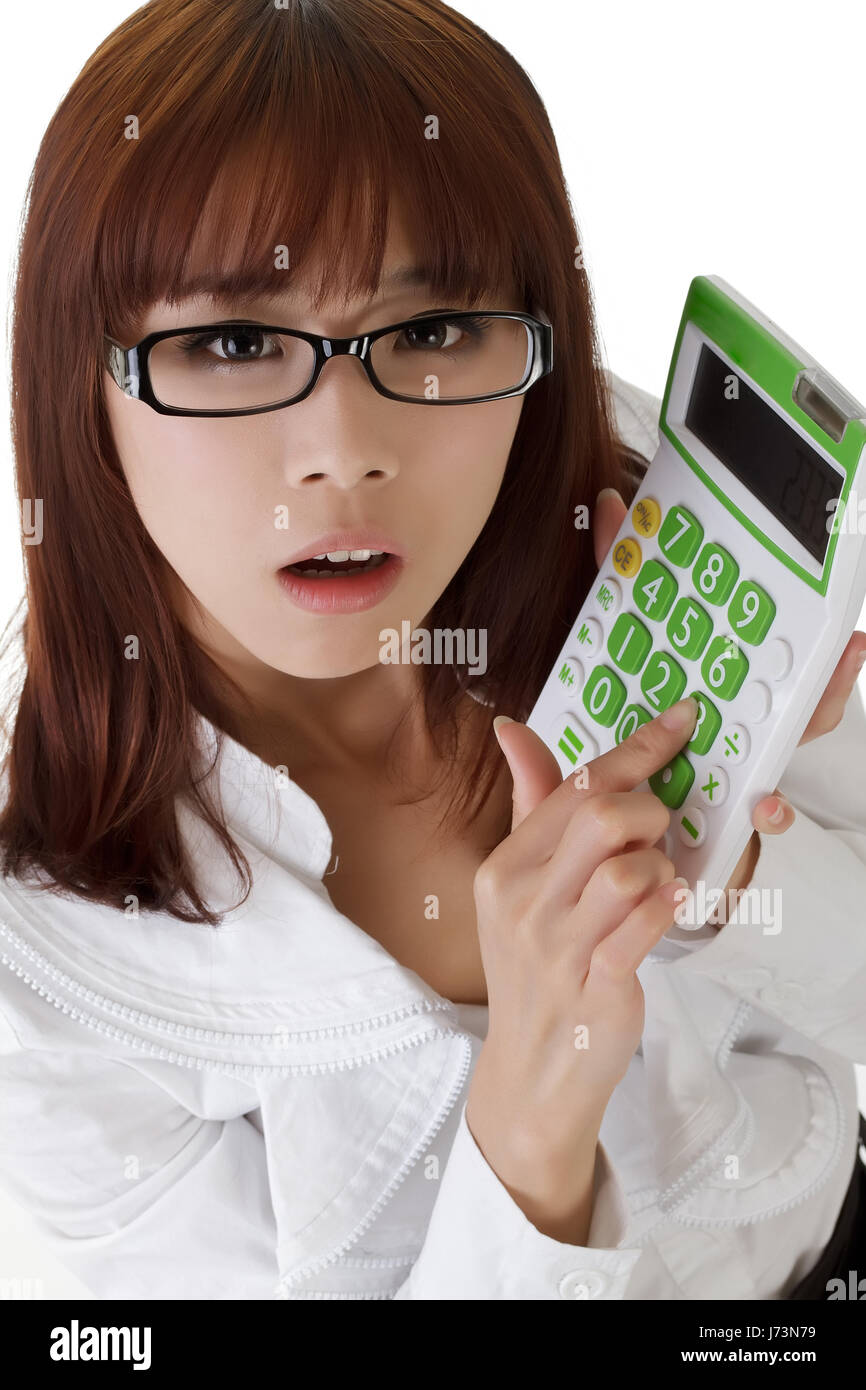 woman calculator portrait dapper accosting pretty prettily prettier ...
