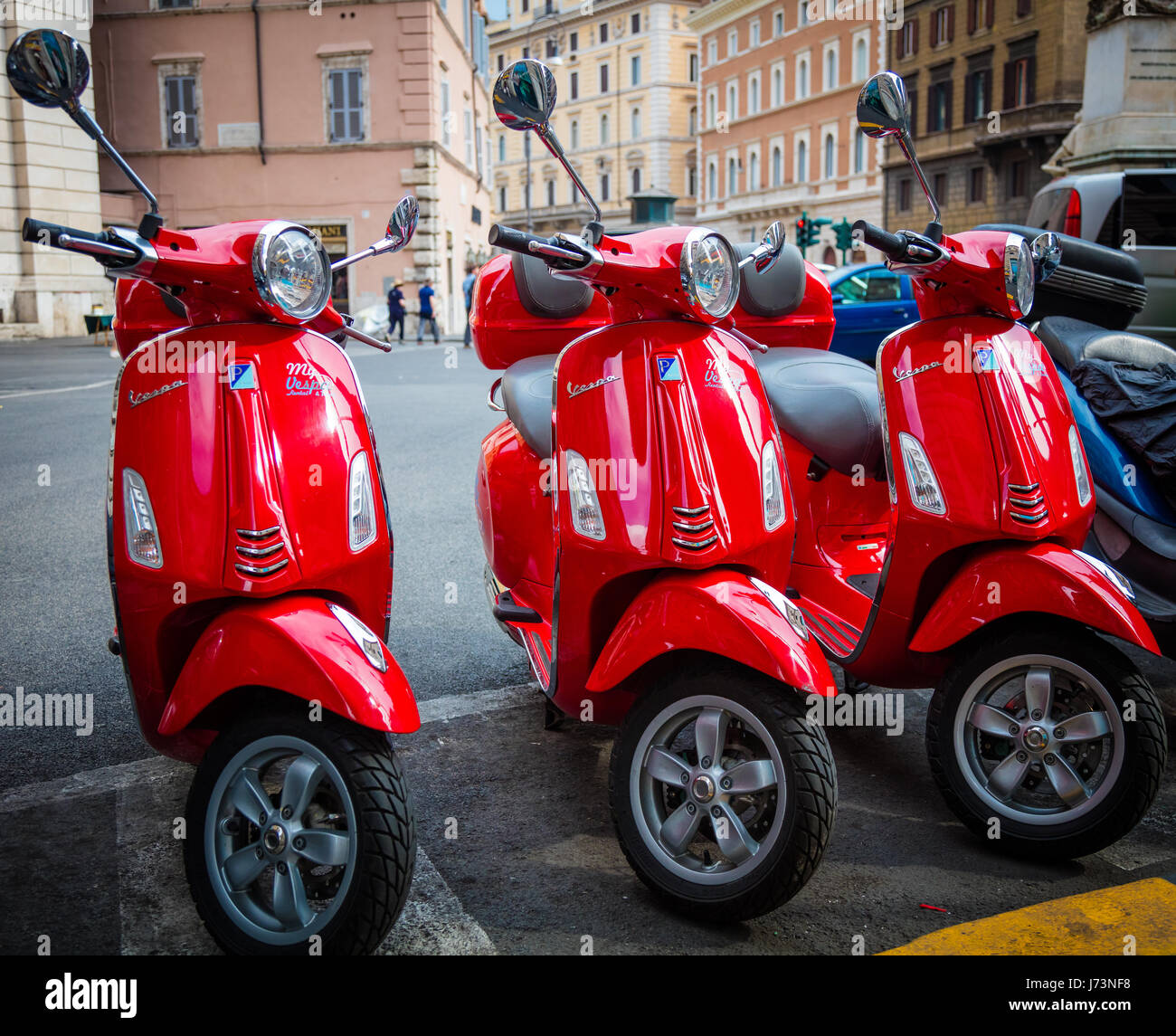 Rome roma red vespa scooter hi-res stock photography and images - Alamy