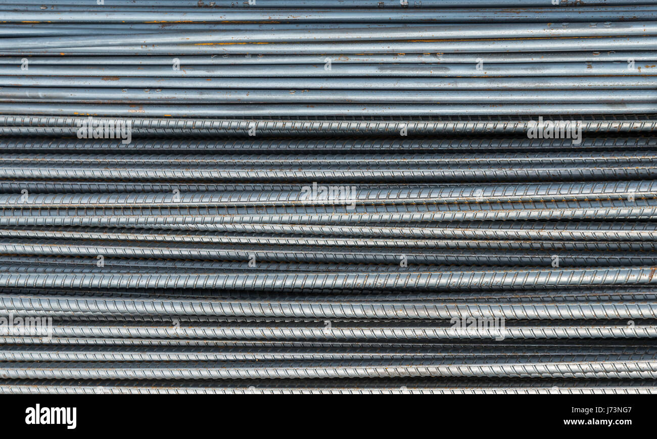 Rusty rebar steel used in construction background texture Stock Photo ...