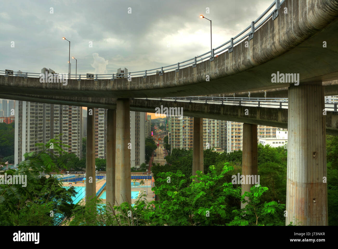 bridge motorway highway road street motion postponement moving movement ...