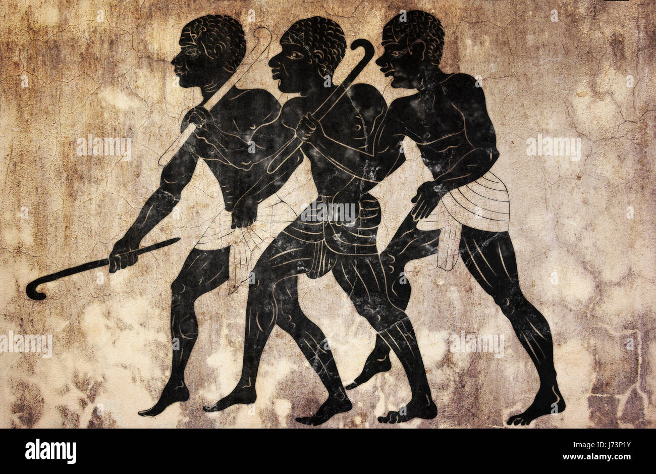 art archeology primitive ancient fresco art isolated antique cave ...