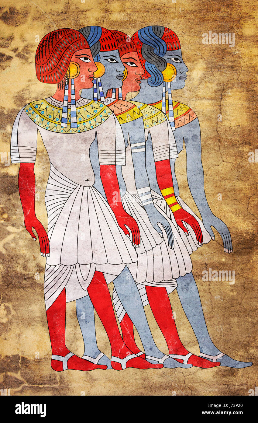 woman women art fashion graphic egypt ancient fresco conspicuous ...