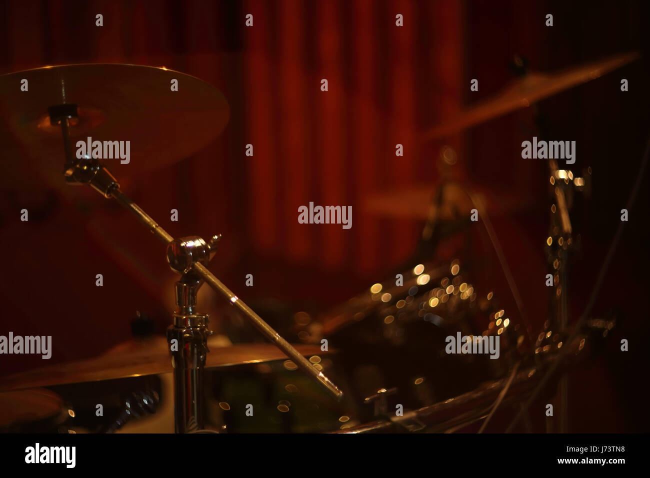 Close up of abtract drum set at recording studio Stock Photo - Alamy